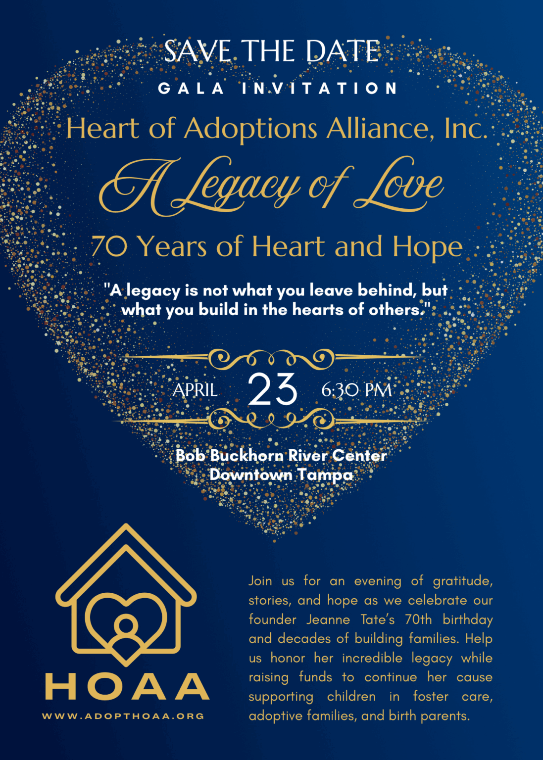 A Legacy of Love - 70 Years of Heart and Hope - HOAA Gala Fundraiser ...